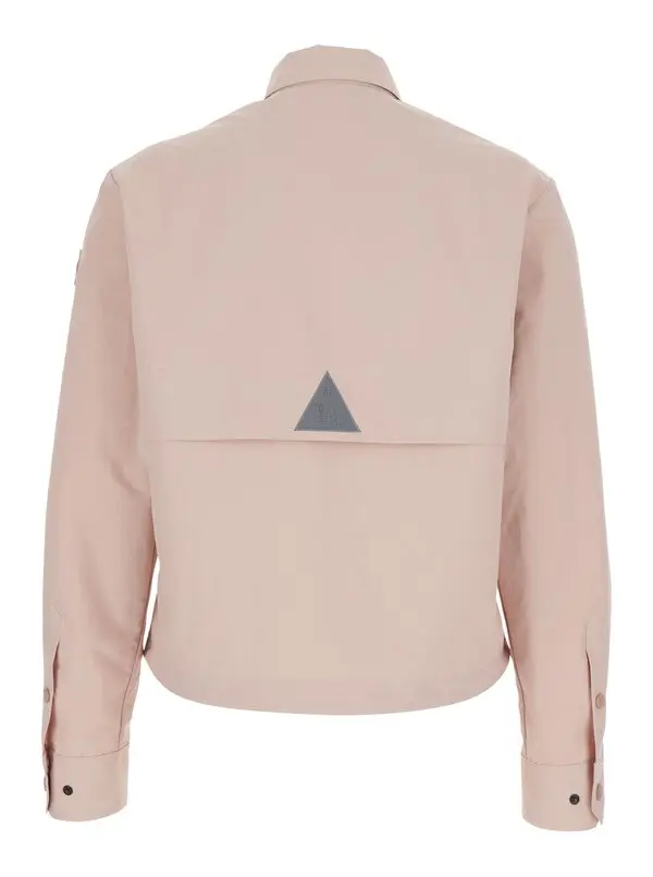 Moncler Technical Froissé Long-sleeved Shirt - Pink