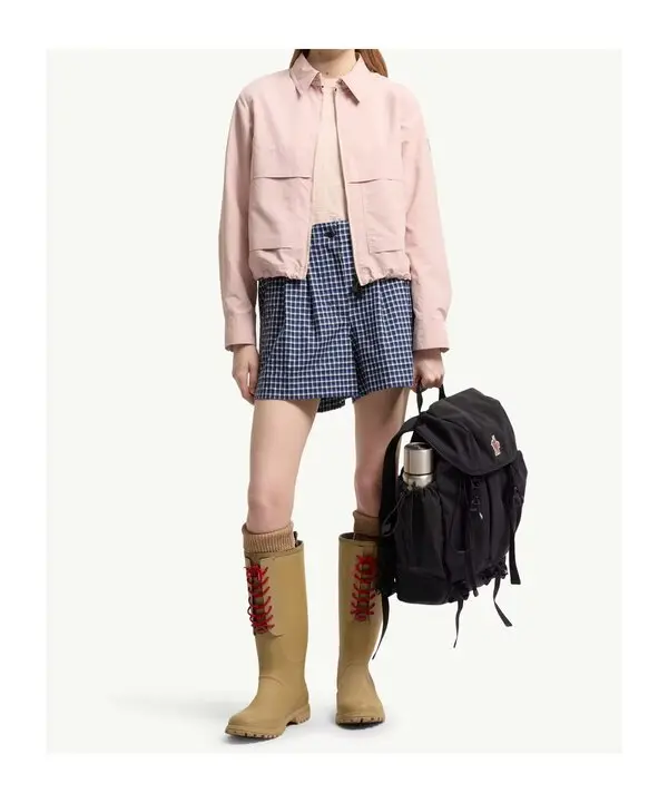 Moncler Technical Froissé Long-sleeved Shirt - Pink