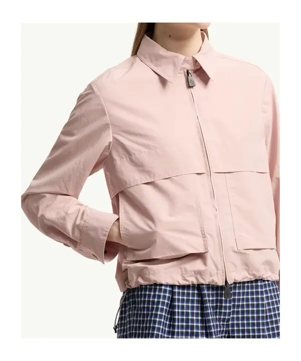 Moncler Technical Froissé Long-sleeved Shirt - Pink