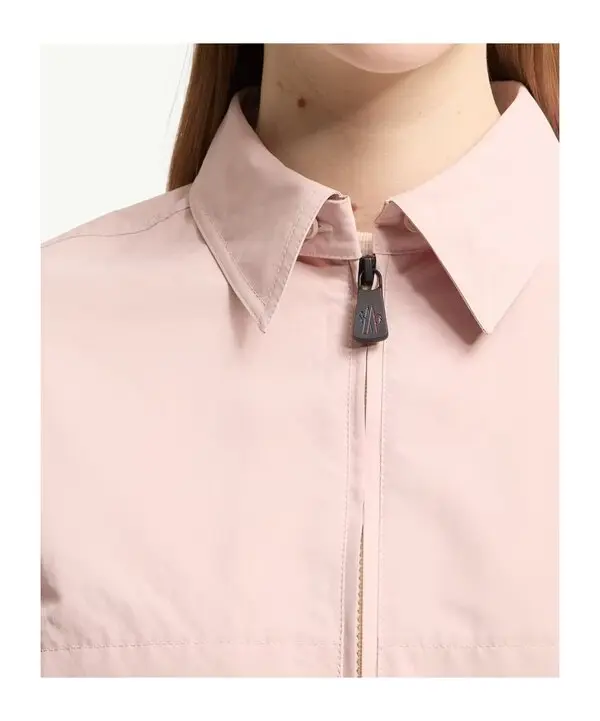 Moncler Technical Froissé Long-sleeved Shirt - Pink