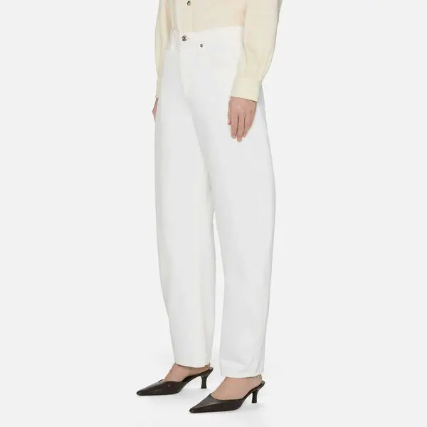 FRAME Button Detailed Wide Leg Jeans