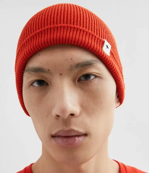 JIL SANDER Fine Knit Beanie - Red