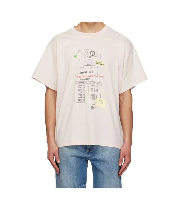 MAISON MARGIELA Graphic Print T-shirt - Pink