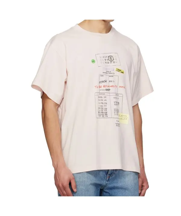 MAISON MARGIELA Graphic Print T-shirt - Pink