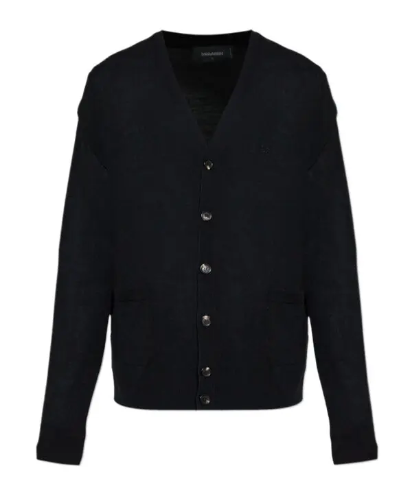 Dsquared2 V-neck Button-up Cardigan - Black