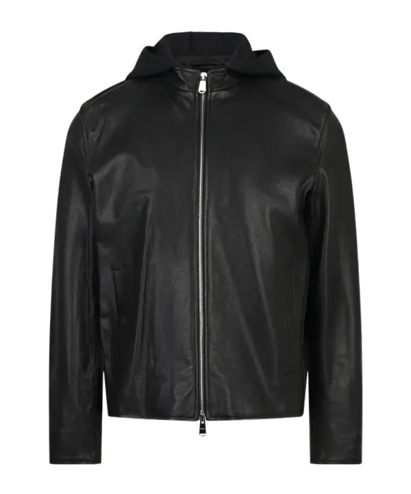 DONDUP Long-sleeved Leather Jacket