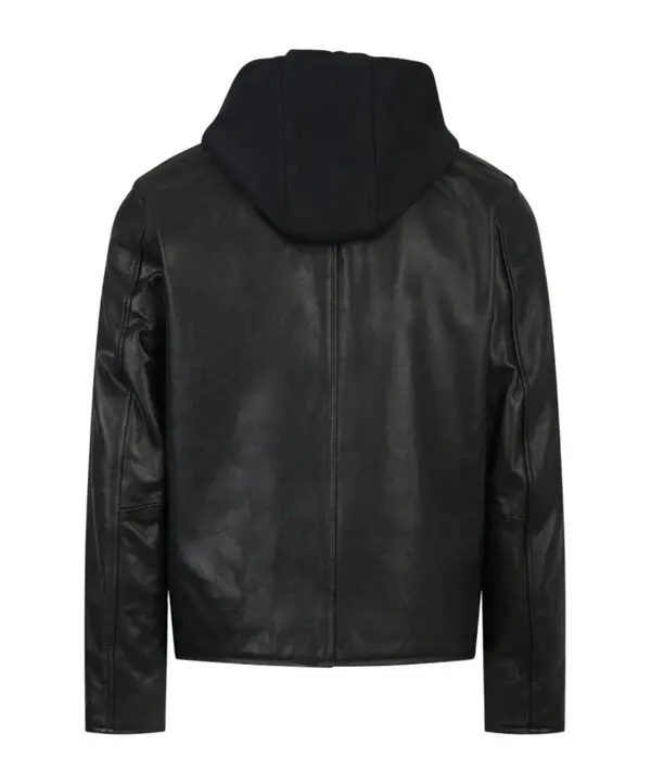 DONDUP Long-sleeved Leather Jacket