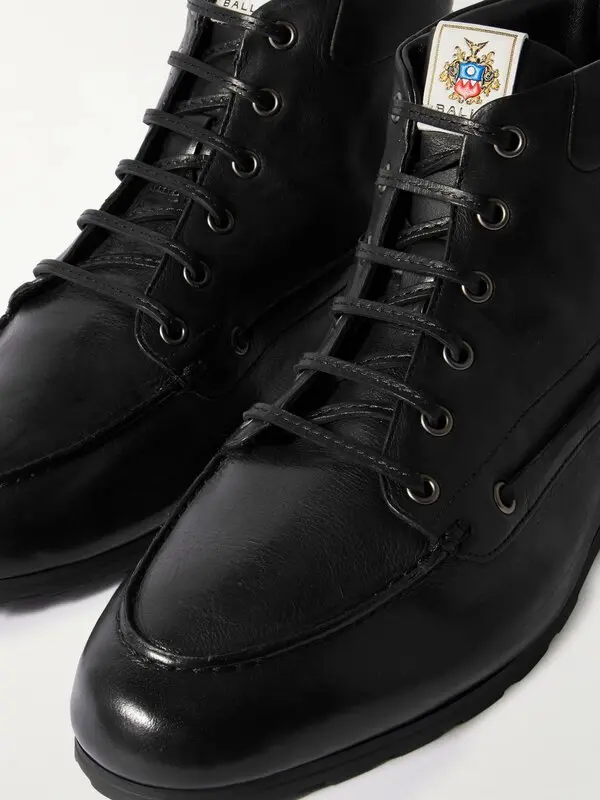 Bally Paphos Lace-up Leather Ankle Boots - Black