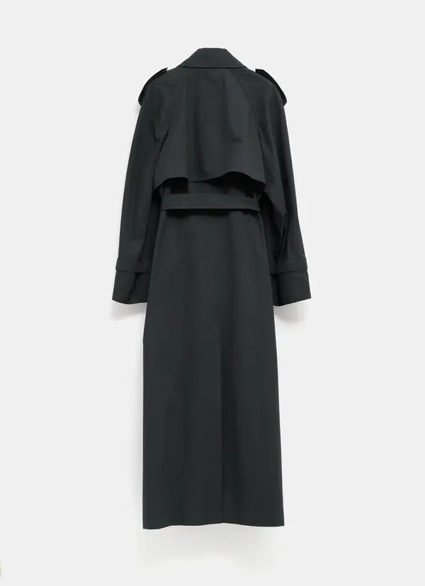 Dries Van Noten Long-sleeved Trench Coat - Black
