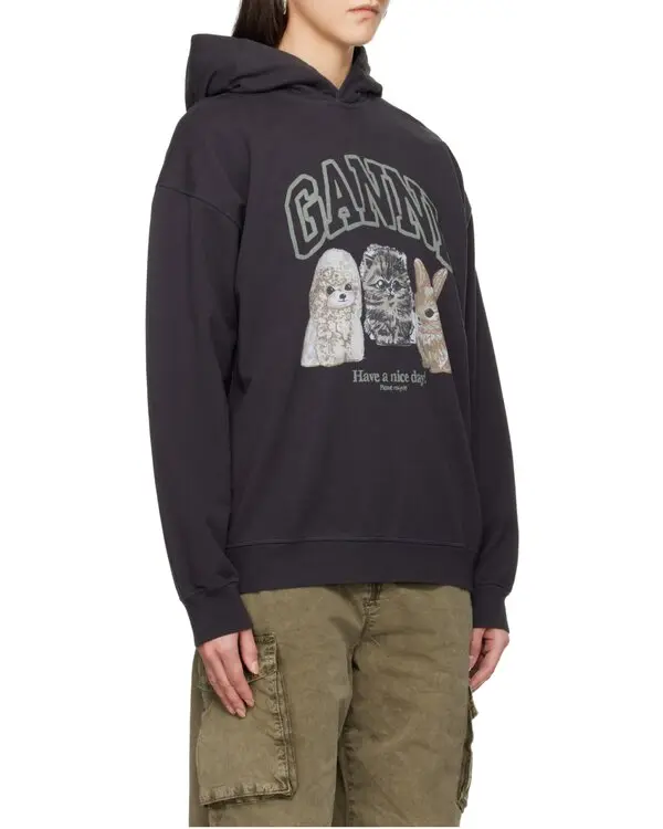 GANNI Printed Hoodie