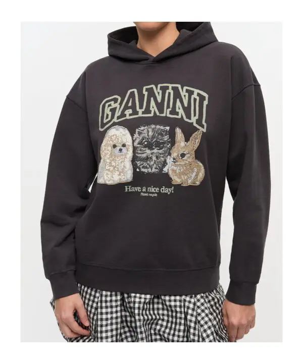 GANNI Printed Hoodie