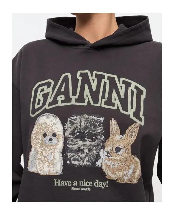 GANNI Printed Hoodie