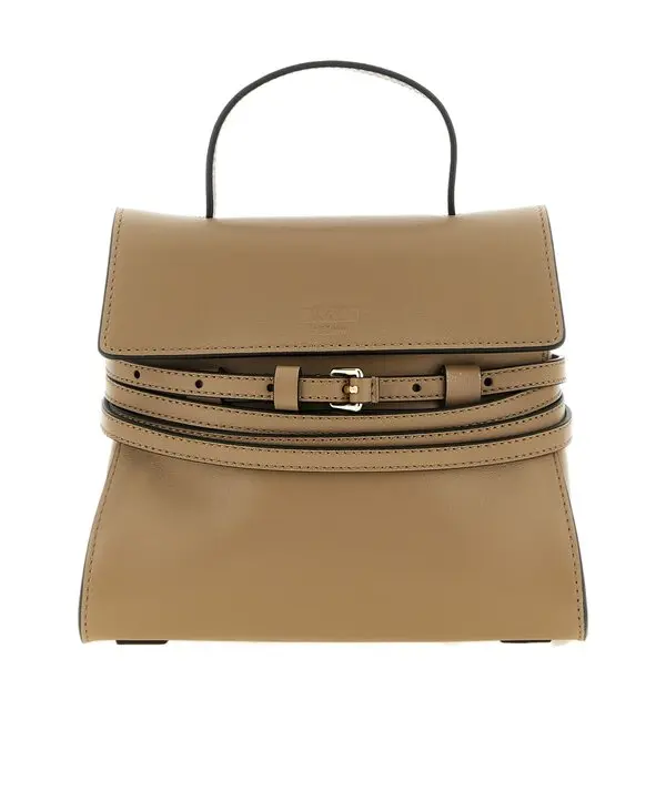 Moschino Tie Me Logo Embossed Tote Bag - Brown