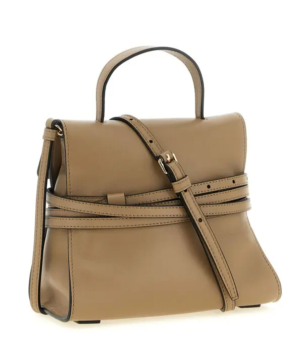 Moschino Tie Me Logo Embossed Tote Bag - Brown