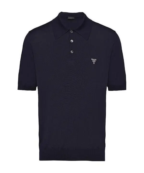 Prada Triangle Logo Short-sleeved Polo Shirt - No