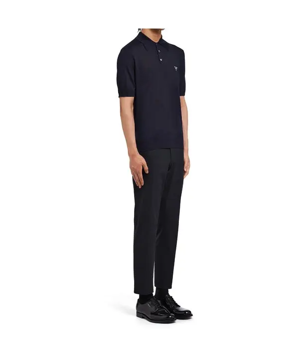 Prada Triangle Logo Short-sleeved Polo Shirt