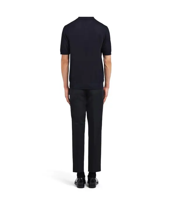 Prada Triangle Logo Short-sleeved Polo Shirt