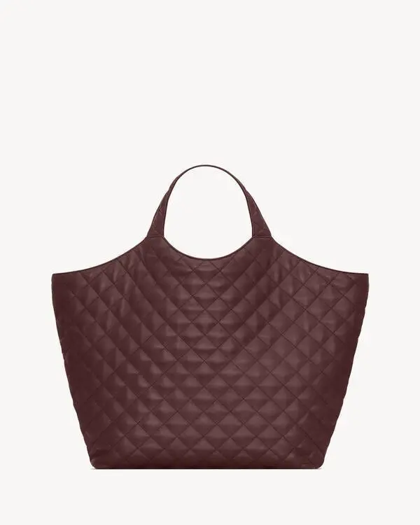 Saint Laurent Icare Logo Plaque Quilted Tote Bag