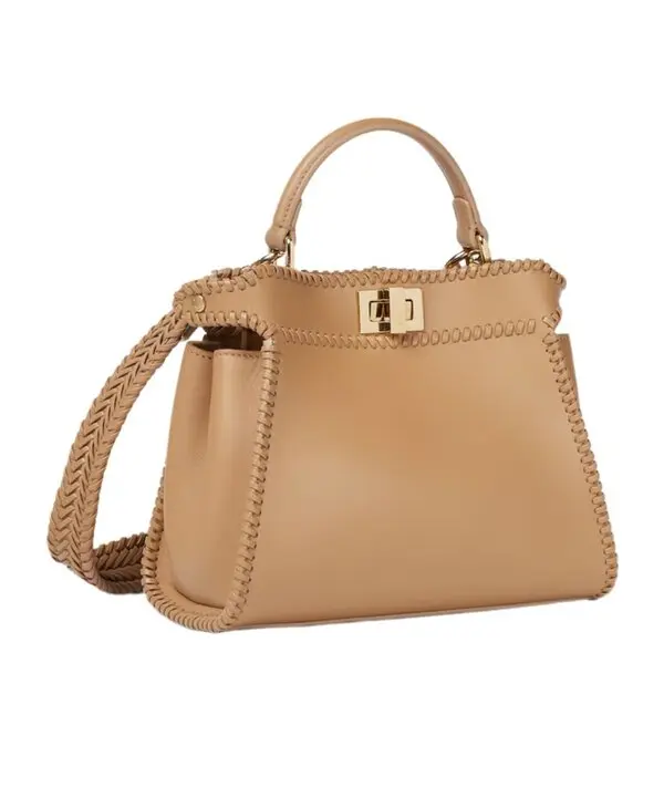 Fendi Peekaboo Mini Handbag - Nude