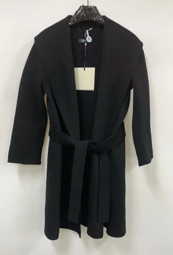 Max Mara Messi Belted Coat - Black