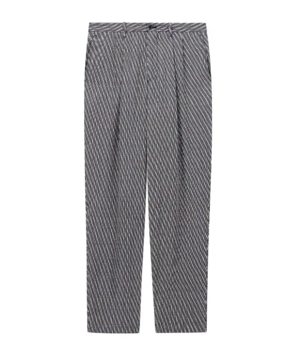 Giorgio Armani Pleated Trousers With Diagonal Stripe Pattern