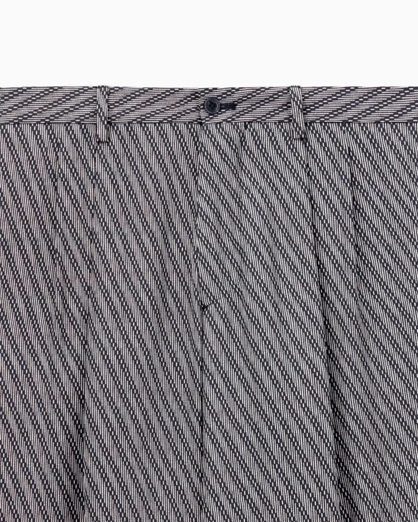 Giorgio Armani Pleated Trousers With Diagonal Stripe Pattern
