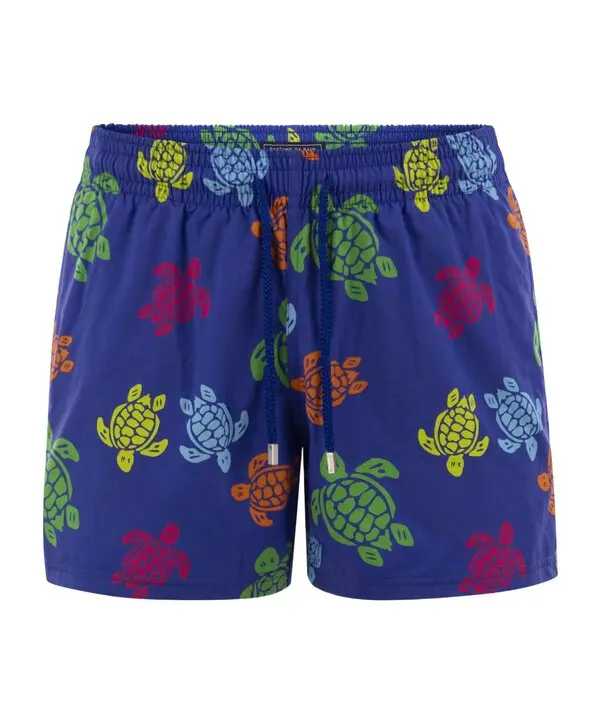 Vilebrequin Turtle Print Swim Shorts - Marrakech/blue