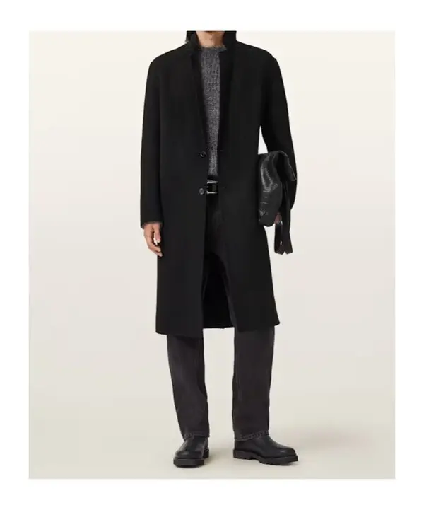 ALLSAINTS Brax Relaxed Fit Wool Coat