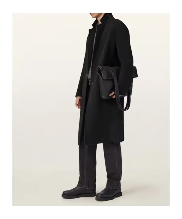 ALLSAINTS Brax Relaxed Fit Wool Coat