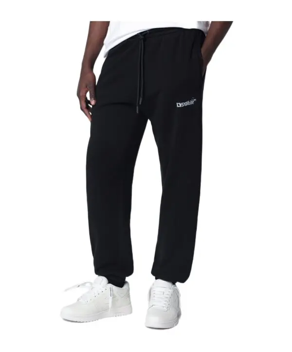Off-White Logo Printed Drawstring Pants - Black