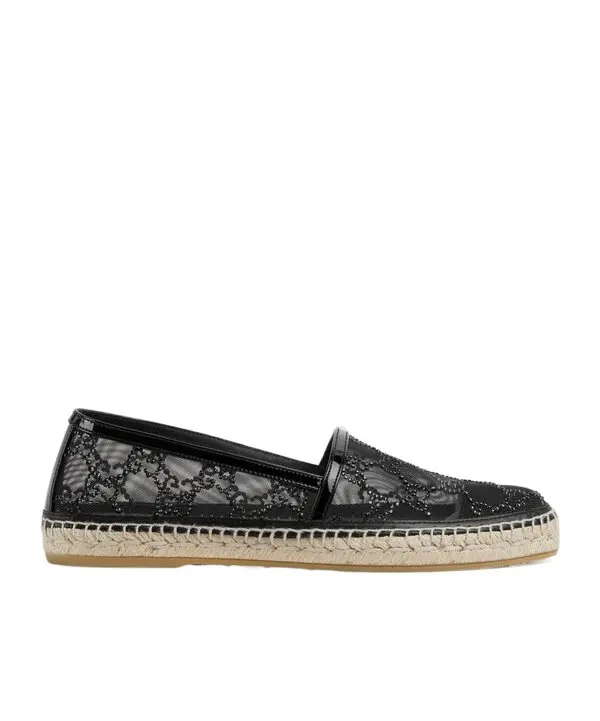 Gucci Gg Pattern Espadrilles - Black