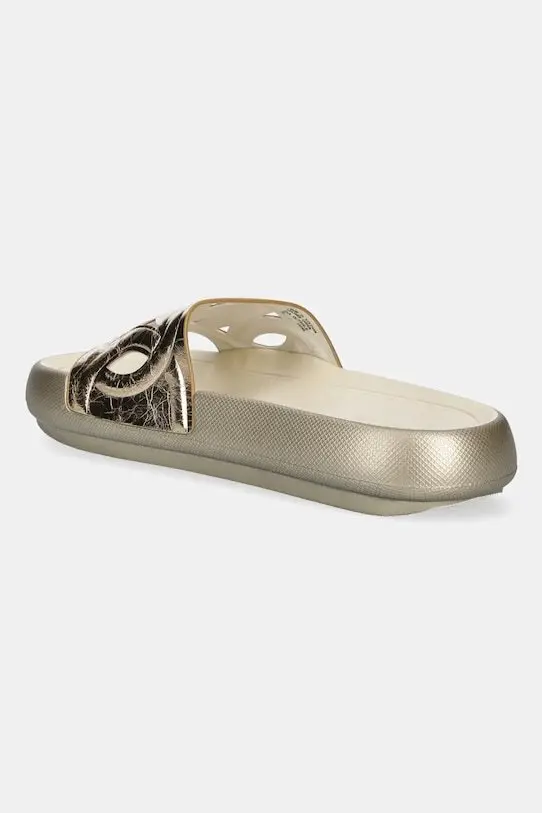 Michael Kors Round Toe Flat Slippers With Lettering Detail