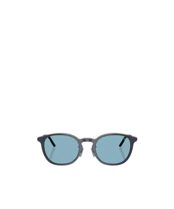 Moncler Full Frame Sunglasses With Monogrammed Detailing - Blue