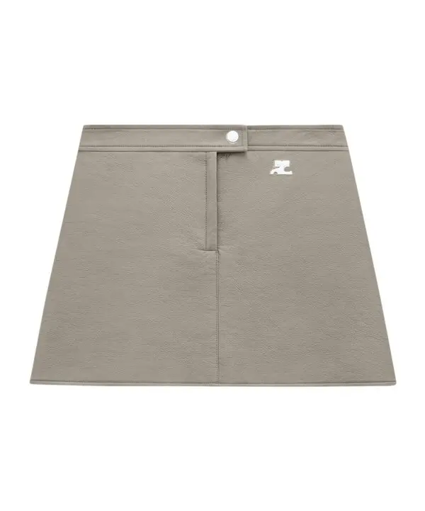 COURREGES Re-edition Vinyl A-line Mini Skirt - Gray