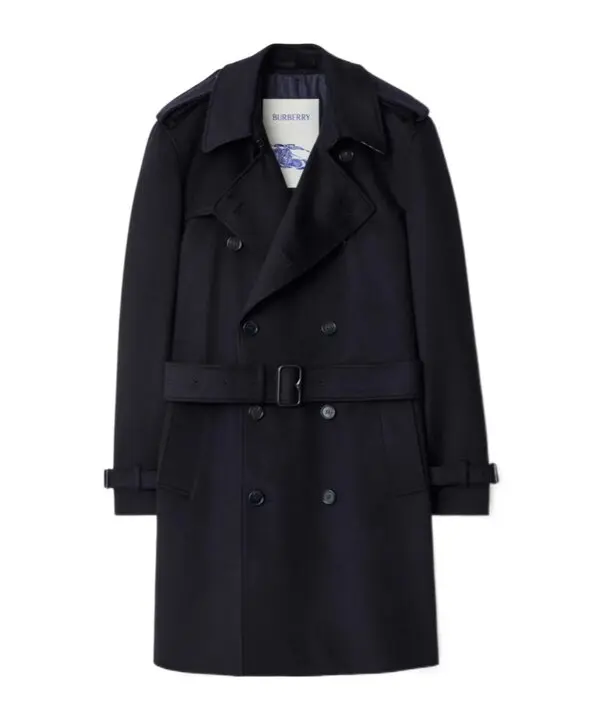 Burberry Double Breasted Belted Mid-length Trench Coat