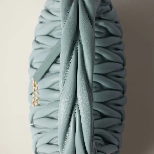Miu Miu Wander Matelassé Nappa Leather Hobo Bag - Green