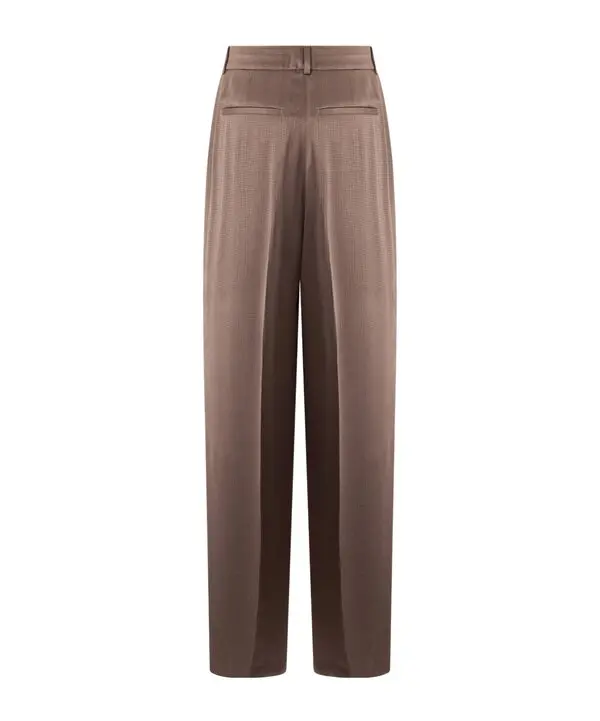 Peserico High-waist Wide-leg Pants - Brown