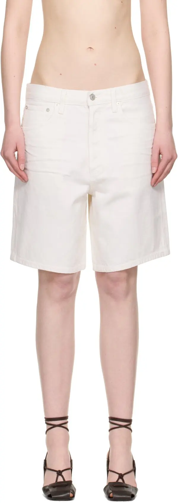 AGOLDE Denim Shorts - White