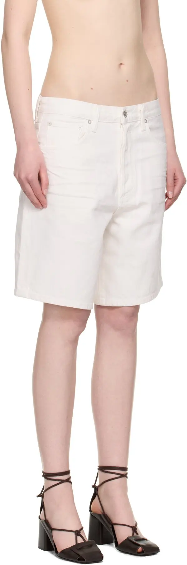 AGOLDE Denim Shorts - White