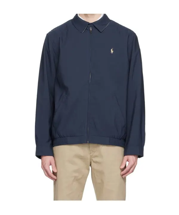 Polo Ralph Lauren Logo Embroidered Zip Up Jacket - Black