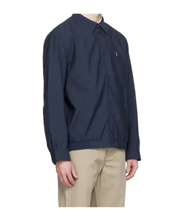 Polo Ralph Lauren Logo Embroidered Zip Up Jacket - Black