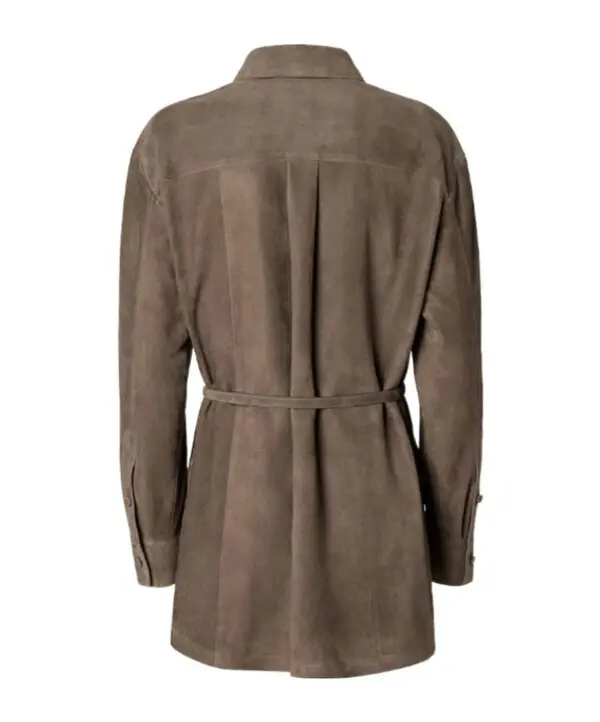 Fendi Suede Oversized Long Sleeve Shirt