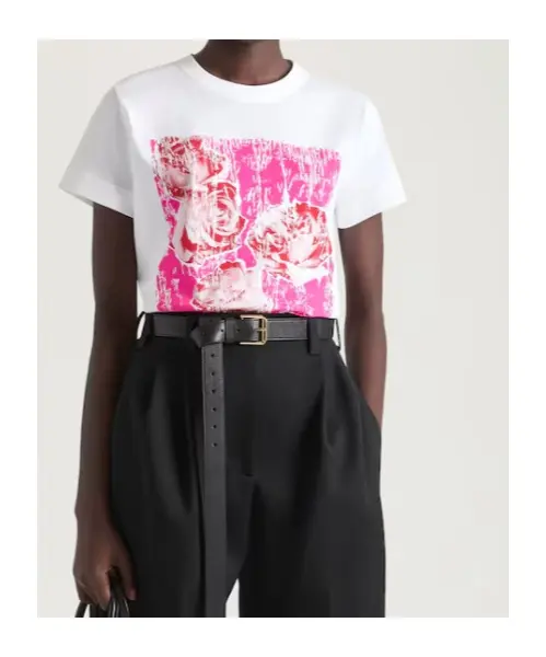 Givenchy Roses" Printed Crewneck T-shirt