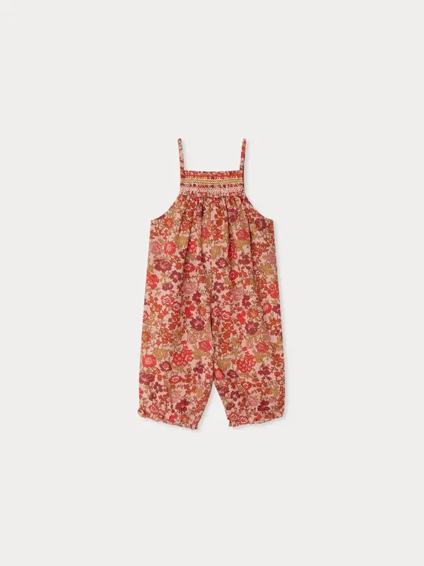 Bonpoint Liberty Fabric Organic Cotton Dungarees - Red