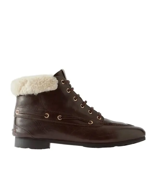 Bally Phedry Leather Lace-up Ankle Boots - Dark Brown