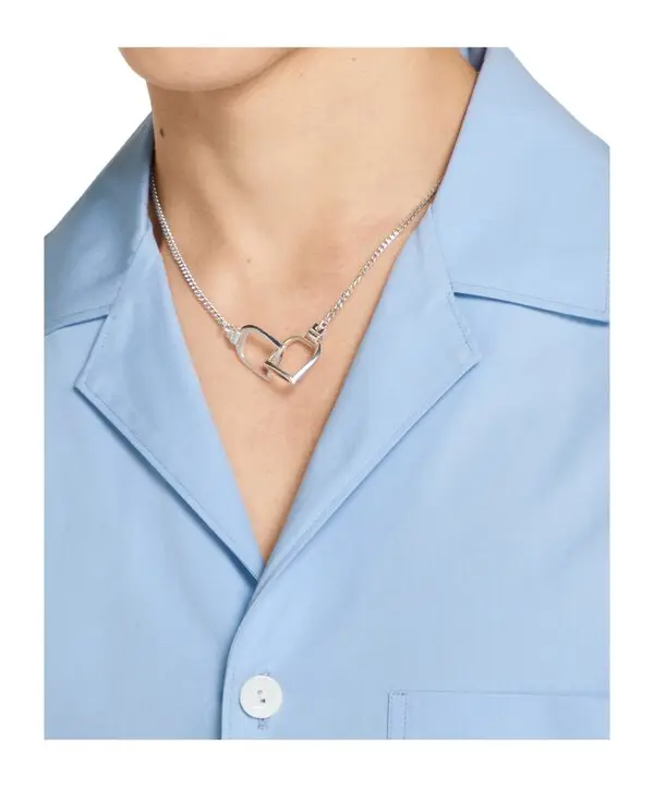 Gucci Staffa Sterling Silver Pendant Necklace
