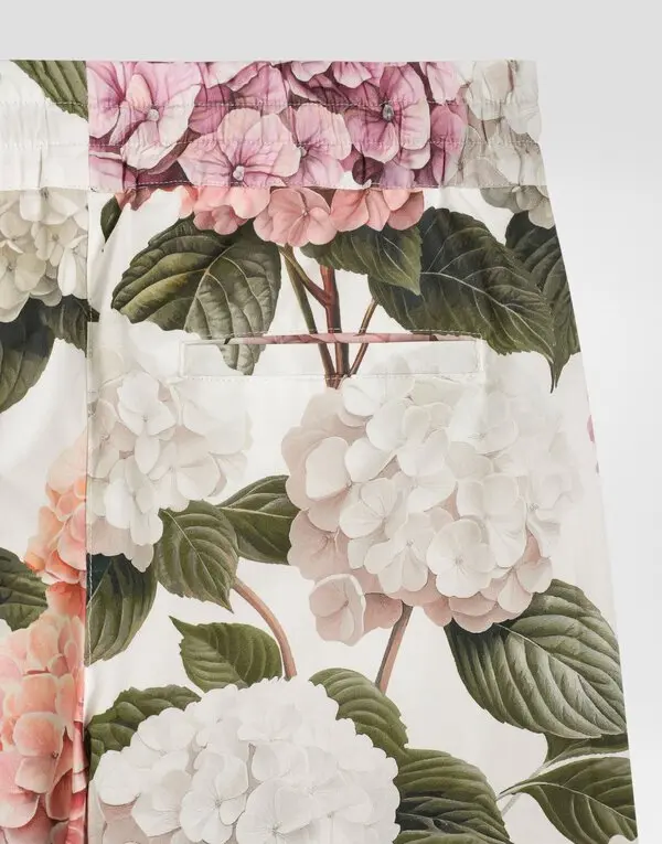 Dolce & Gabbana Hydrangea Print Poplin Trousers - White