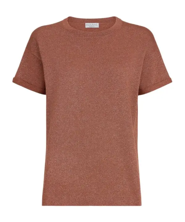 Brunello Cucinelli Short Sleeve Crewneck T-shirt - Firebrick