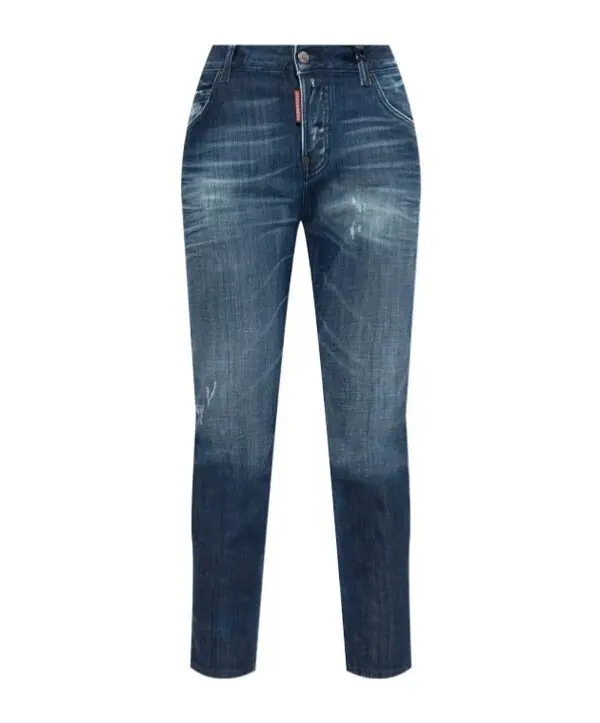 Dsquared2 Straight Leg Distressed Jeans - Blue