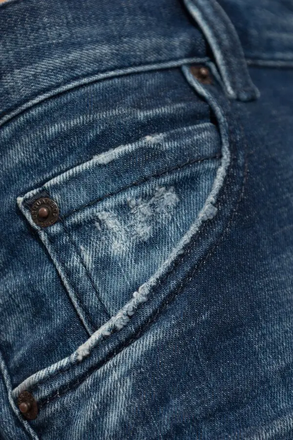 Dsquared2 Straight Leg Distressed Jeans - Blue